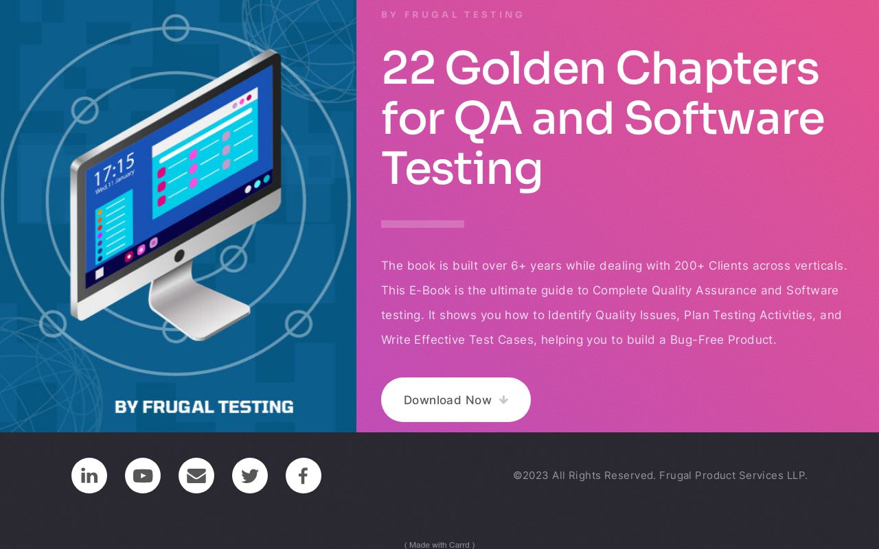 22 Golden Chapters for QA and Software Testing